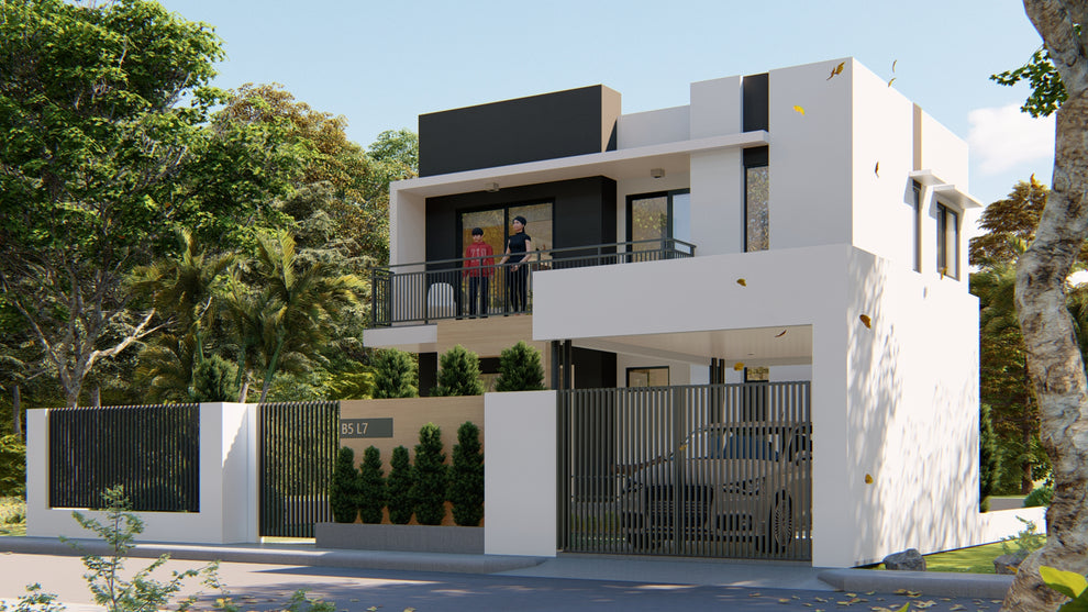 Romy Layout Kit | 84sqm Sleek Two Bedroom Modern House Design Floor Pl ...