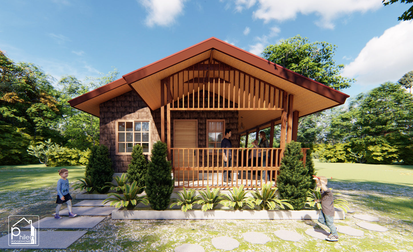 Rose Basic Kit | 30 sqm Wooden House Design Floor Plan (Digital Downlo ...