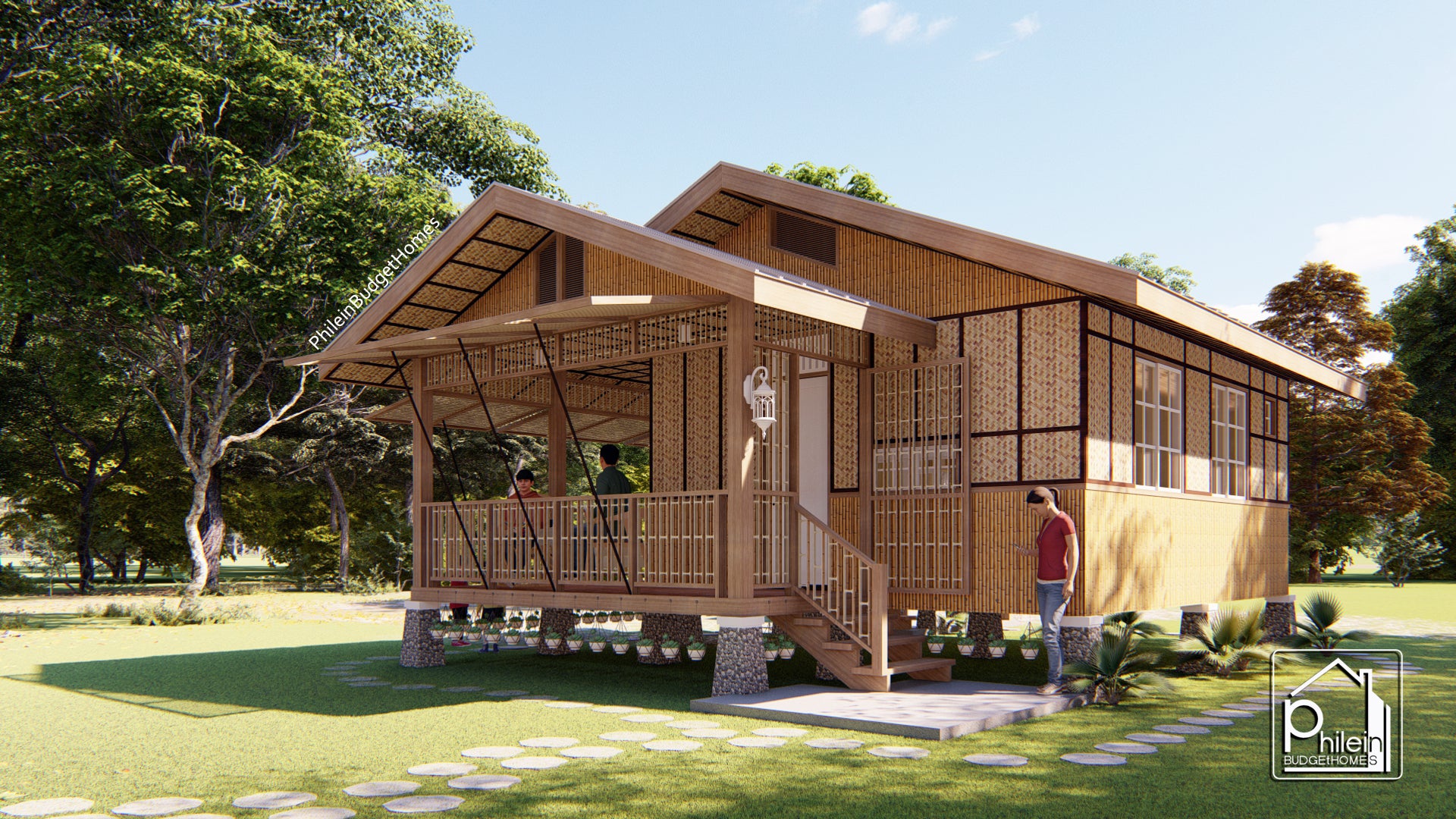 Pyxis Layout Kit | 30sqm Two Bedroom Modern Bahay Kubo Floor Plan & El ...